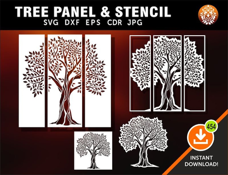Tree Panel Stencil Wall Decor Room Divider Screen Laser - Etsy