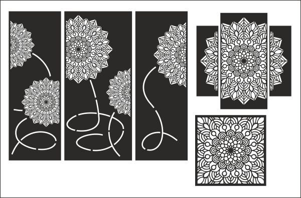 Mandala Panel Parition Screen Wall Decor Wall Hanging | Etsy