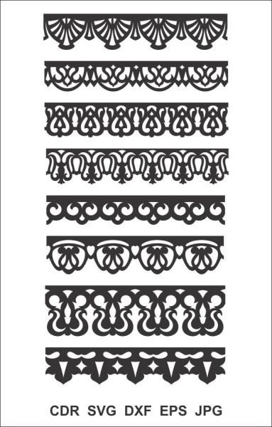 8 Seamless Border Designs Wall Panels & Stencil Craft | Etsy Canada