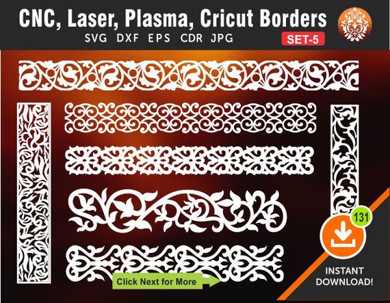 7 Seamless Border Designs Wall Decor Panel & Stencil - Etsy India
