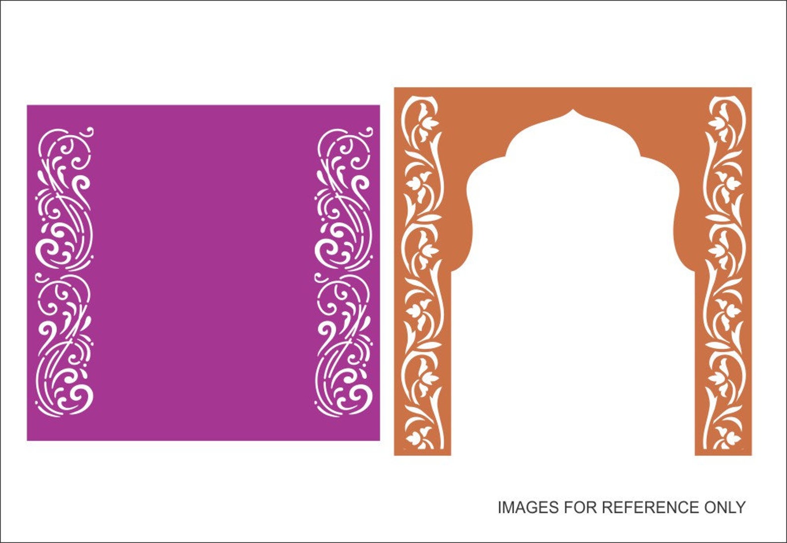 7 Leaf Border Designs Wall Panels & Stencil Craft - Etsy