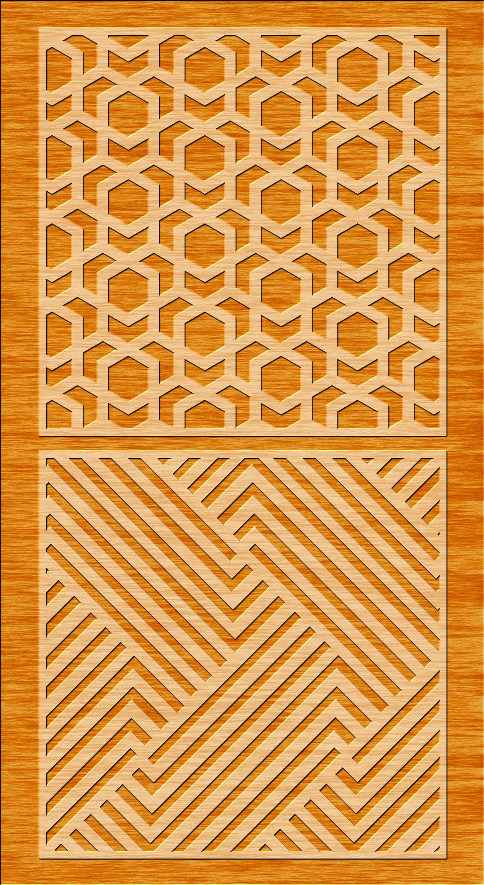 6 Geometric Pattern set 2 Decorative Panel Privacy screen | Etsy