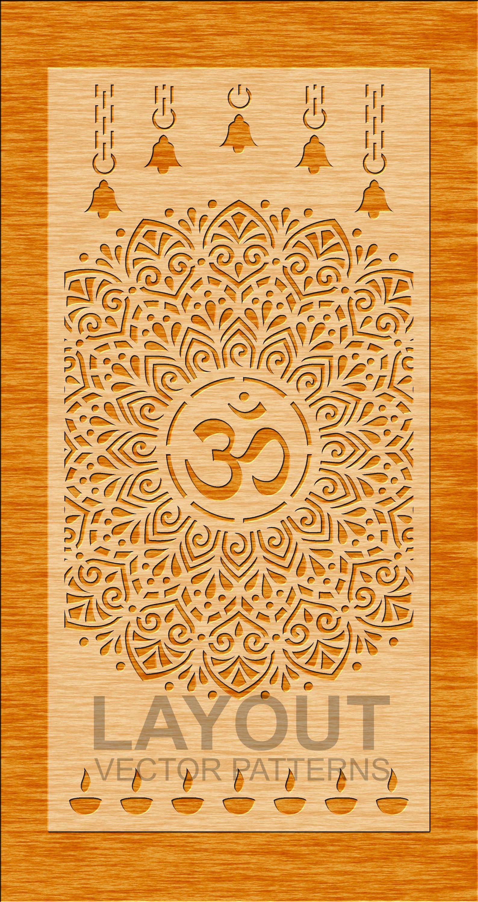 6 Temple Template, Wall Hanging, Partitions, Screen, Stencil, Laser ...