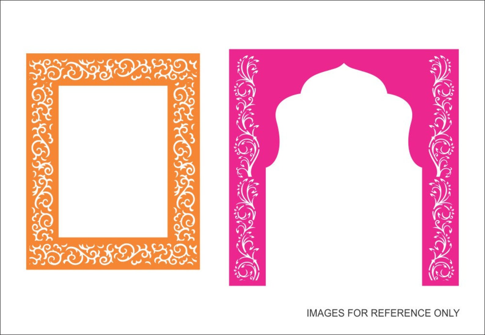 7 Leaf Border Designs | Wall Panels & Stencil | Craft Decoration | High ...