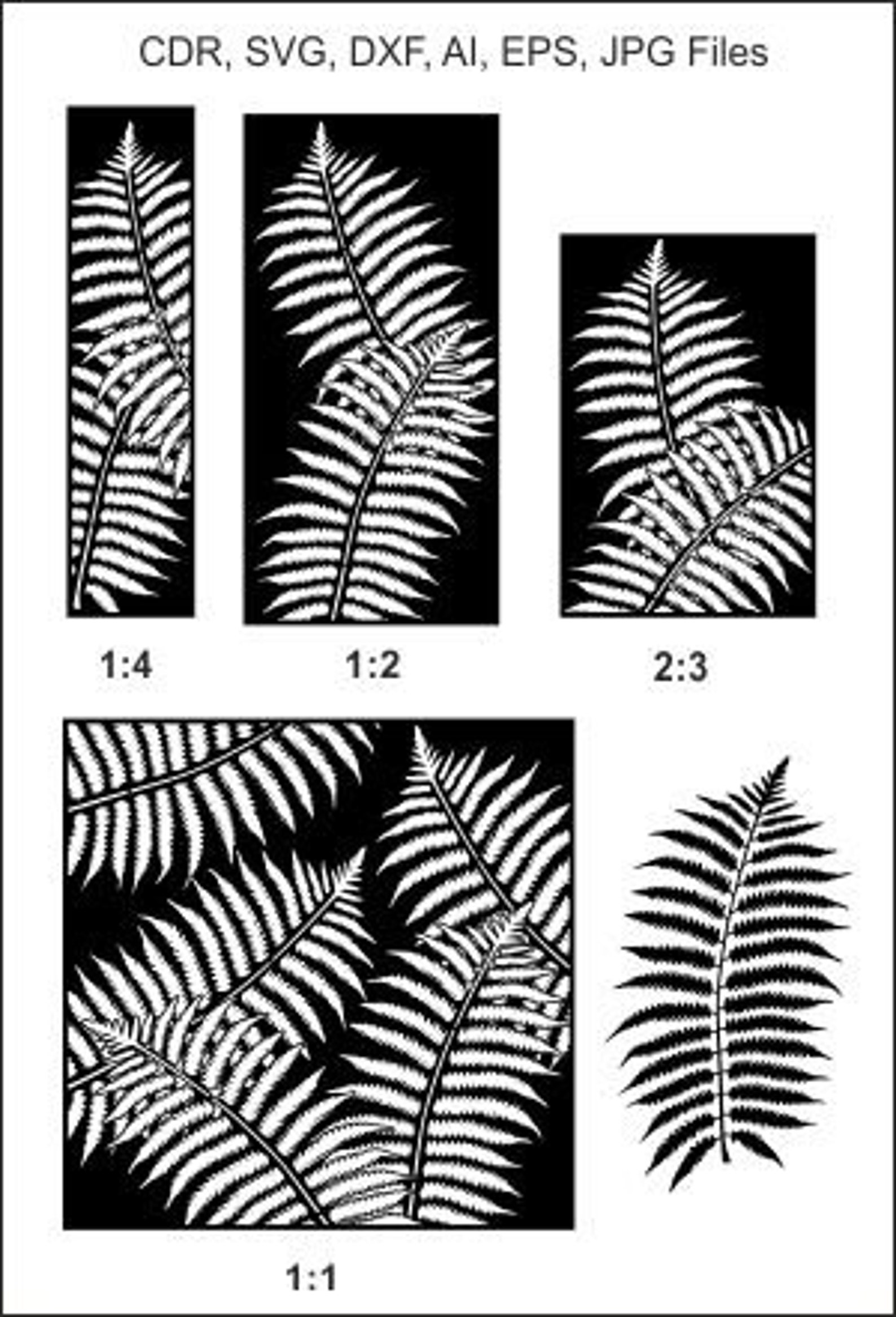Fern Leaf Panel Wall Decor Room Divider Privacy Screen | Etsy