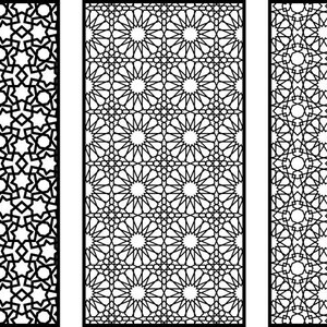 6 Arabic Room Divider, Set # 10 Privacy Screen, Muslim Pattern, Laser ...