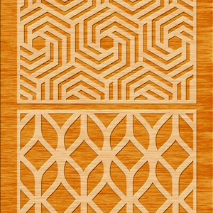 6 Geometric Pattern, Set #2 Decorative Panel, Privacy Screen, Stencil ...