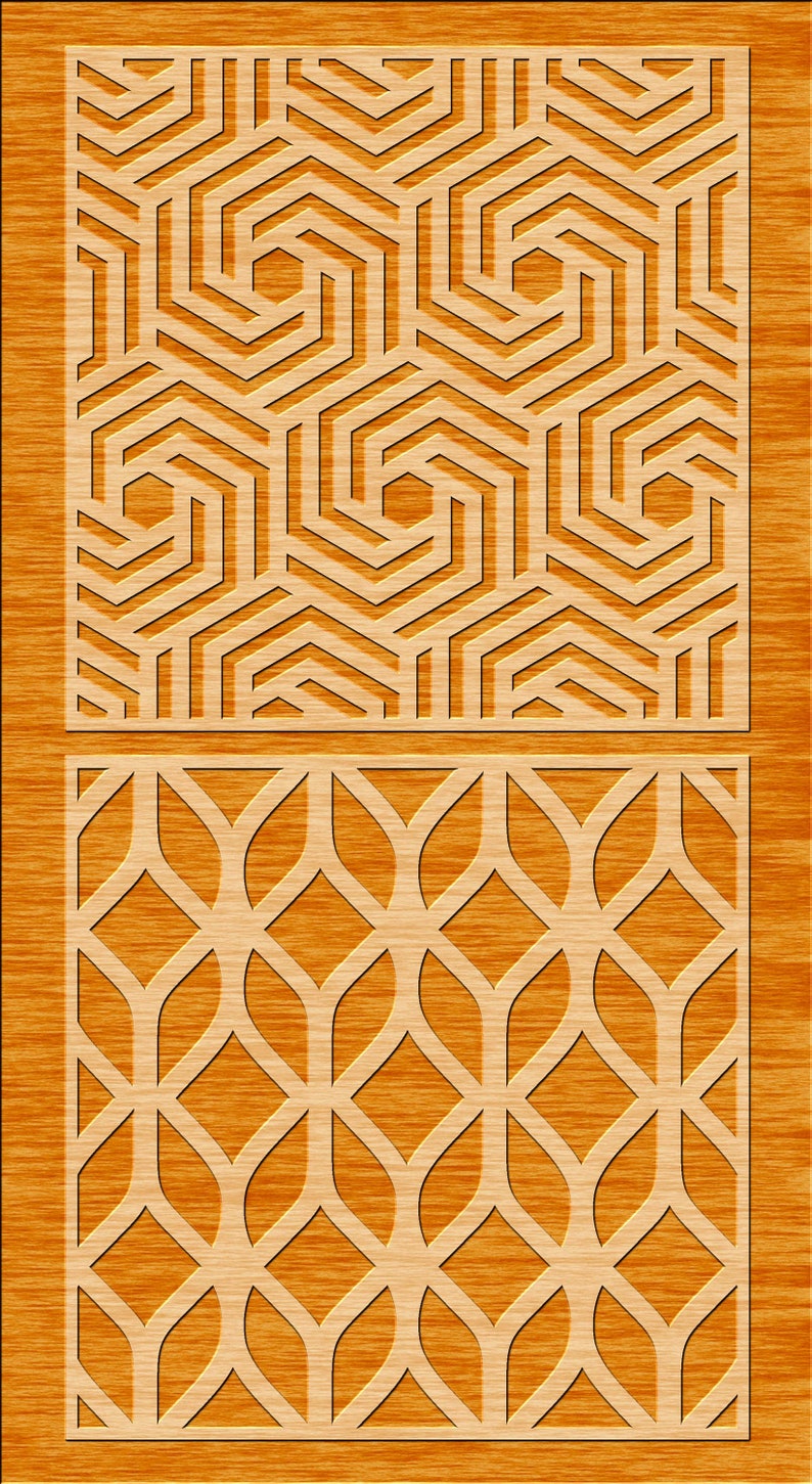 6 Geometric Pattern Set 2 Decorative Panel Privacy Screen - Etsy