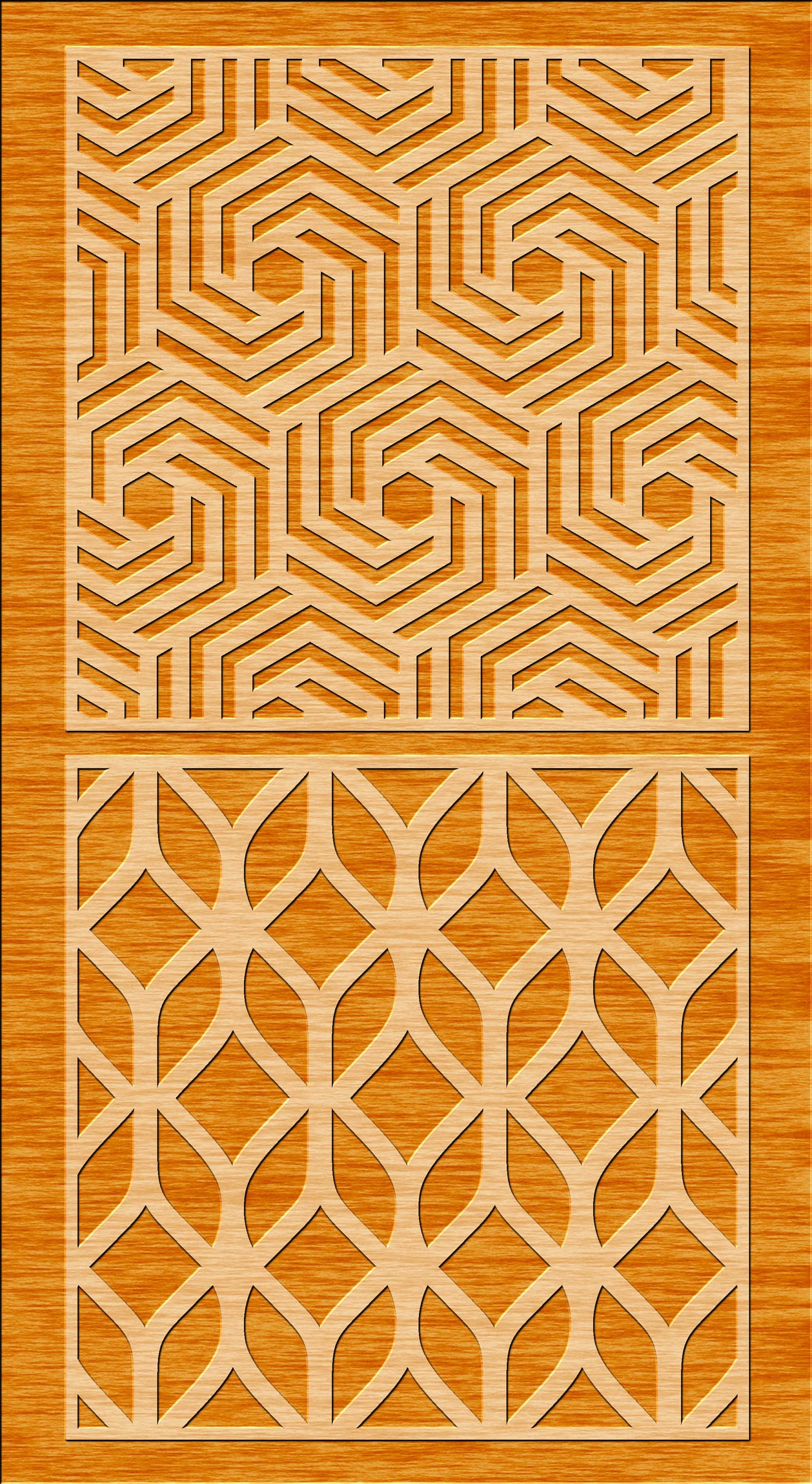 6 Geometric Pattern set 2 Decorative Panel Privacy screen | Etsy