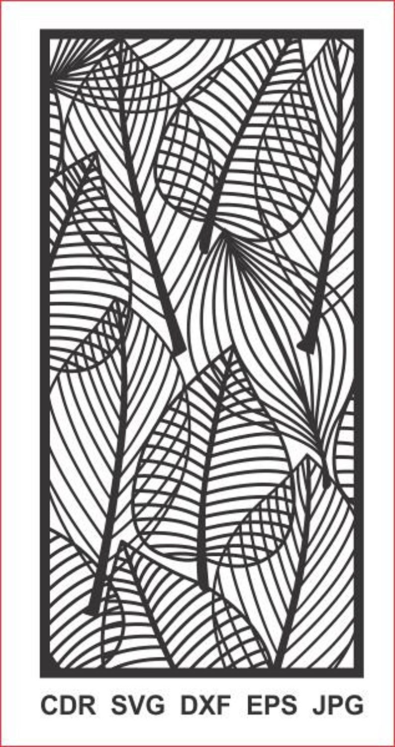 Leaf Panel Pattern Decorative Room Divider Wall Hanging | Etsy