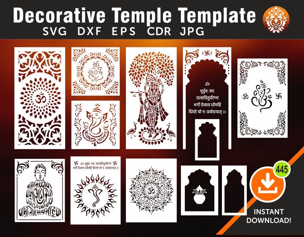 12 Temple Template Wall Hanging Partitions Screen Stencil - Etsy