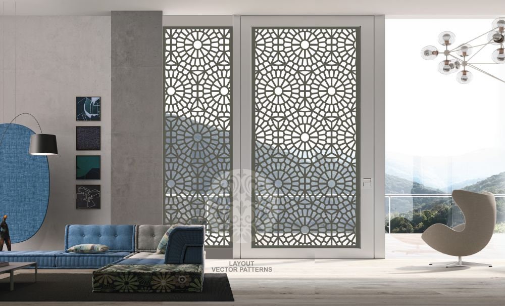 6 Arabic Room Divider, Set # 13 Privacy Screen, Muslim Pattern, Laser ...