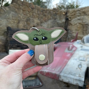 Baby Yoda Mouse Ear Holder, Mando Ear Holder or Carrier for Bag, Belt ...