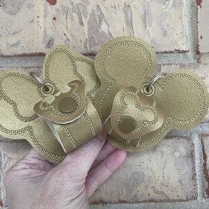 Gold Mouse Ear Holder, Gold Minnie Ear Holder, Mouse Inspired Ear ...
