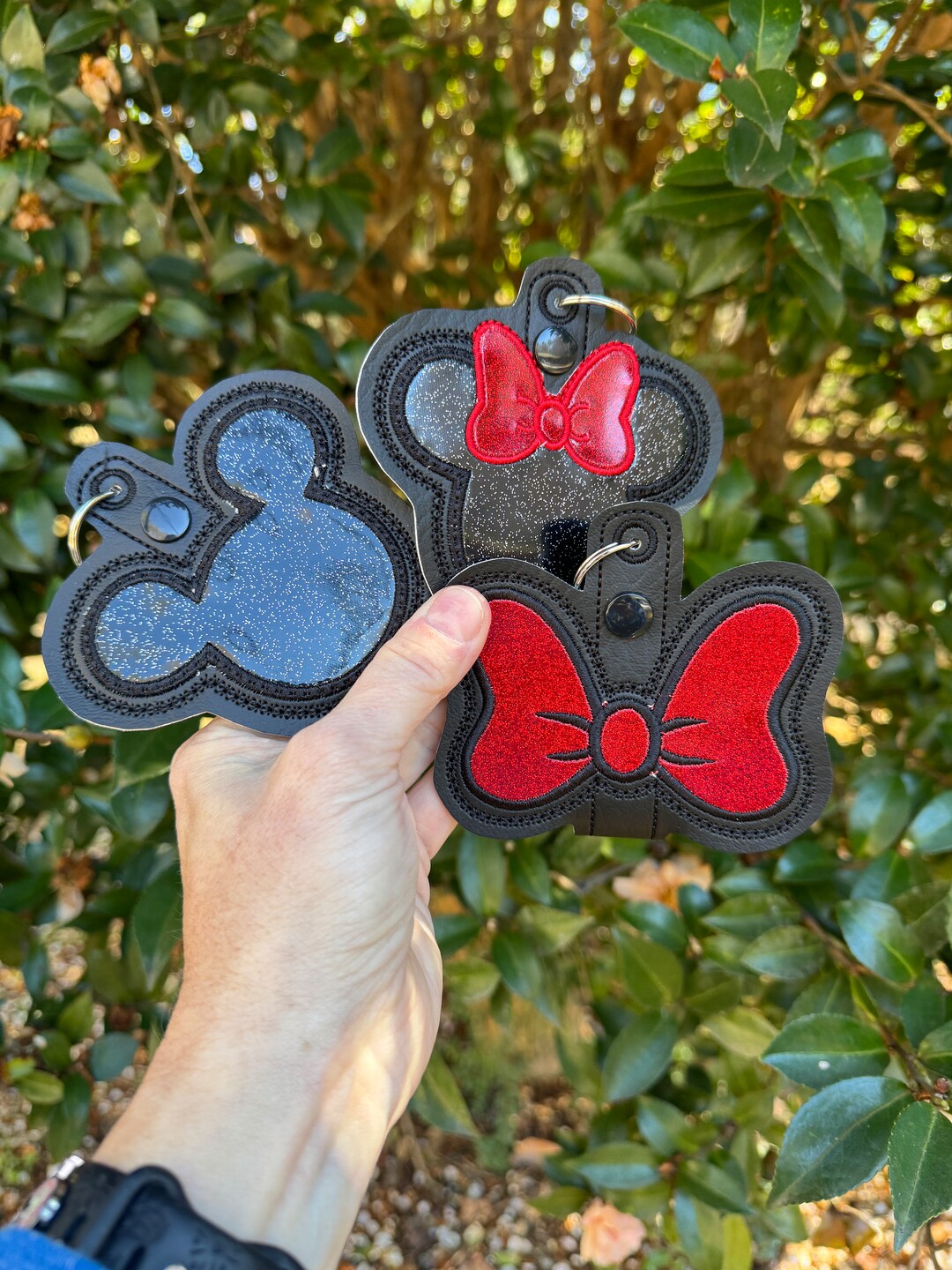 Glitter Mouse Ear Holder, Glitter Minnie Park Mouse Ear Holder or ...