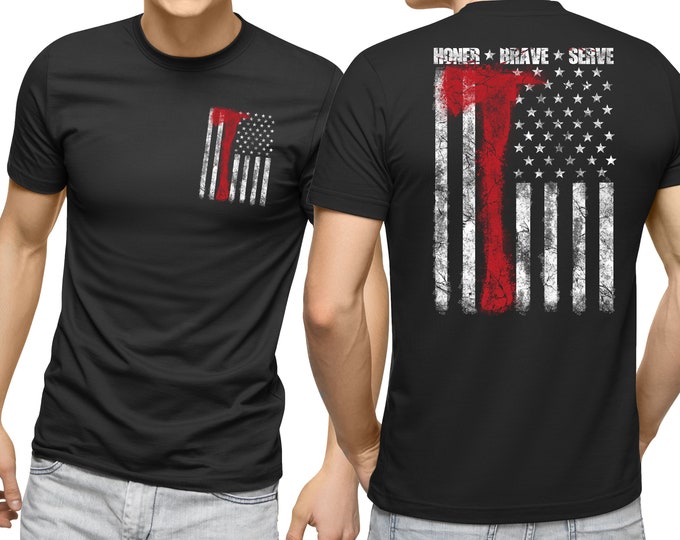 Firefighter Shirt, Thin Red Line, USA Firefighter, Fire Department ...