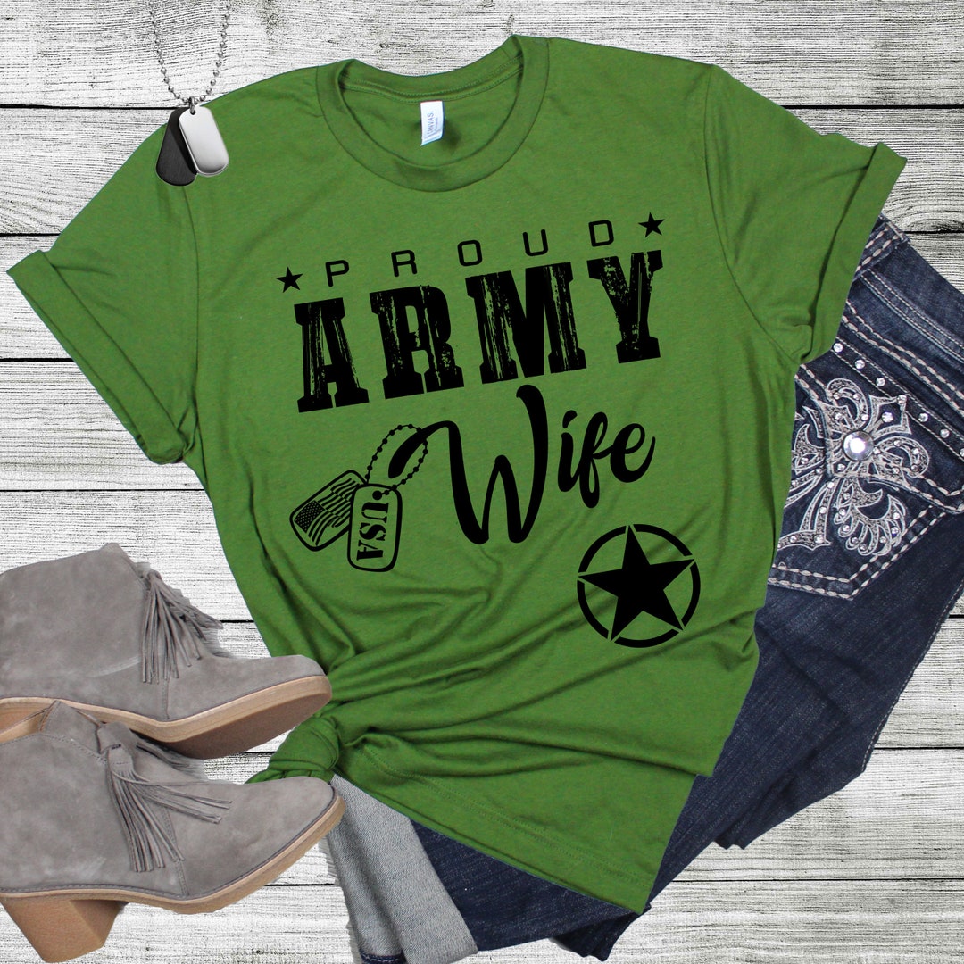 Army Wife Shirt Military Wife Veteran Boot Camp Deployment Shirt