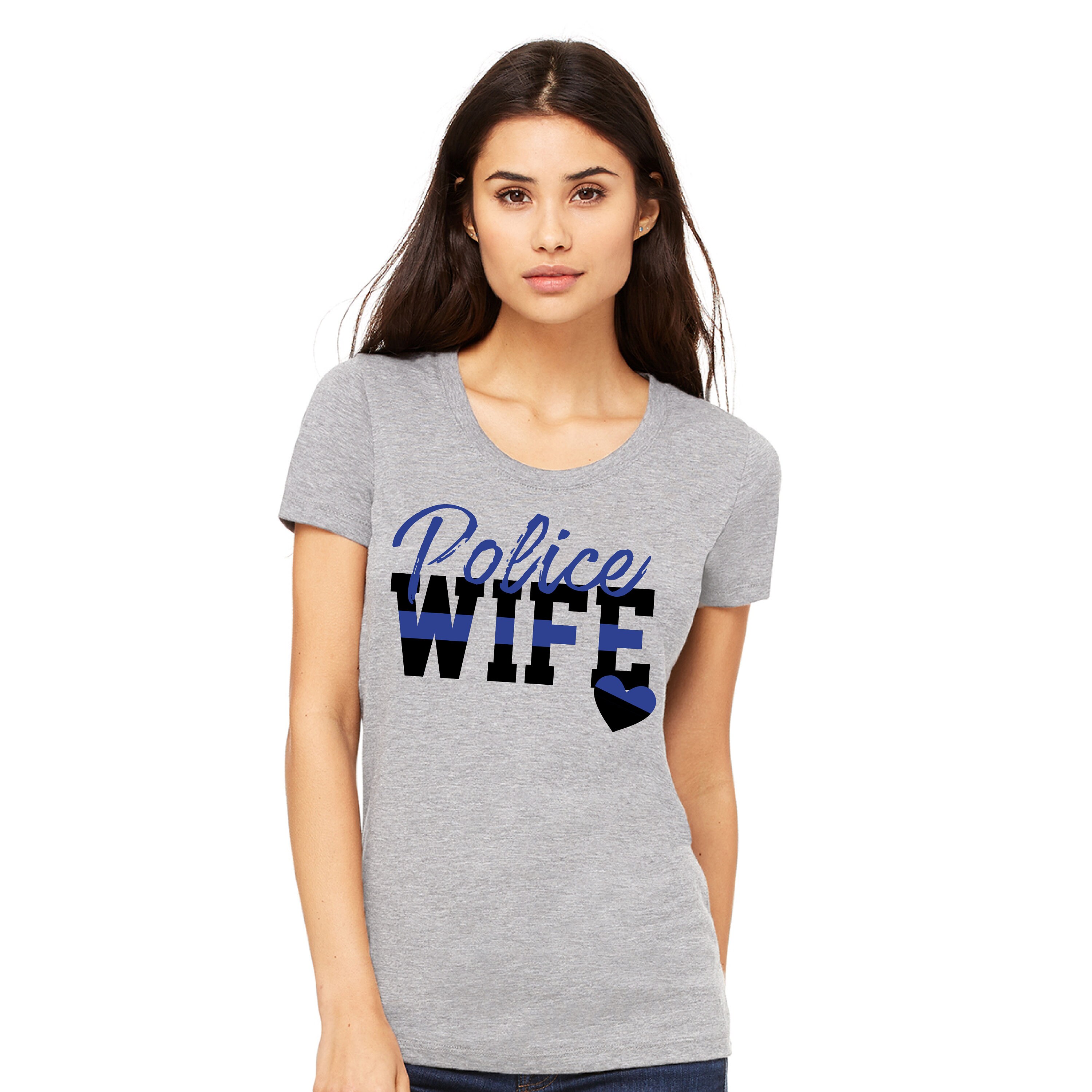 Police Wife Shirt Thin Blue Line Officer Wife Law Etsy