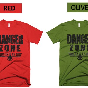 Danger Zone T-shirt, USAF, Top Gun Shirt, Air Force Shirt, Fighter Jet ...