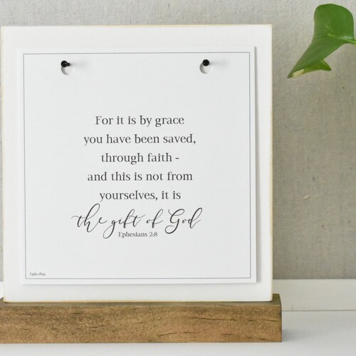 Scripture Cards With Wood Holder Bible Verse Card Set With - Etsy