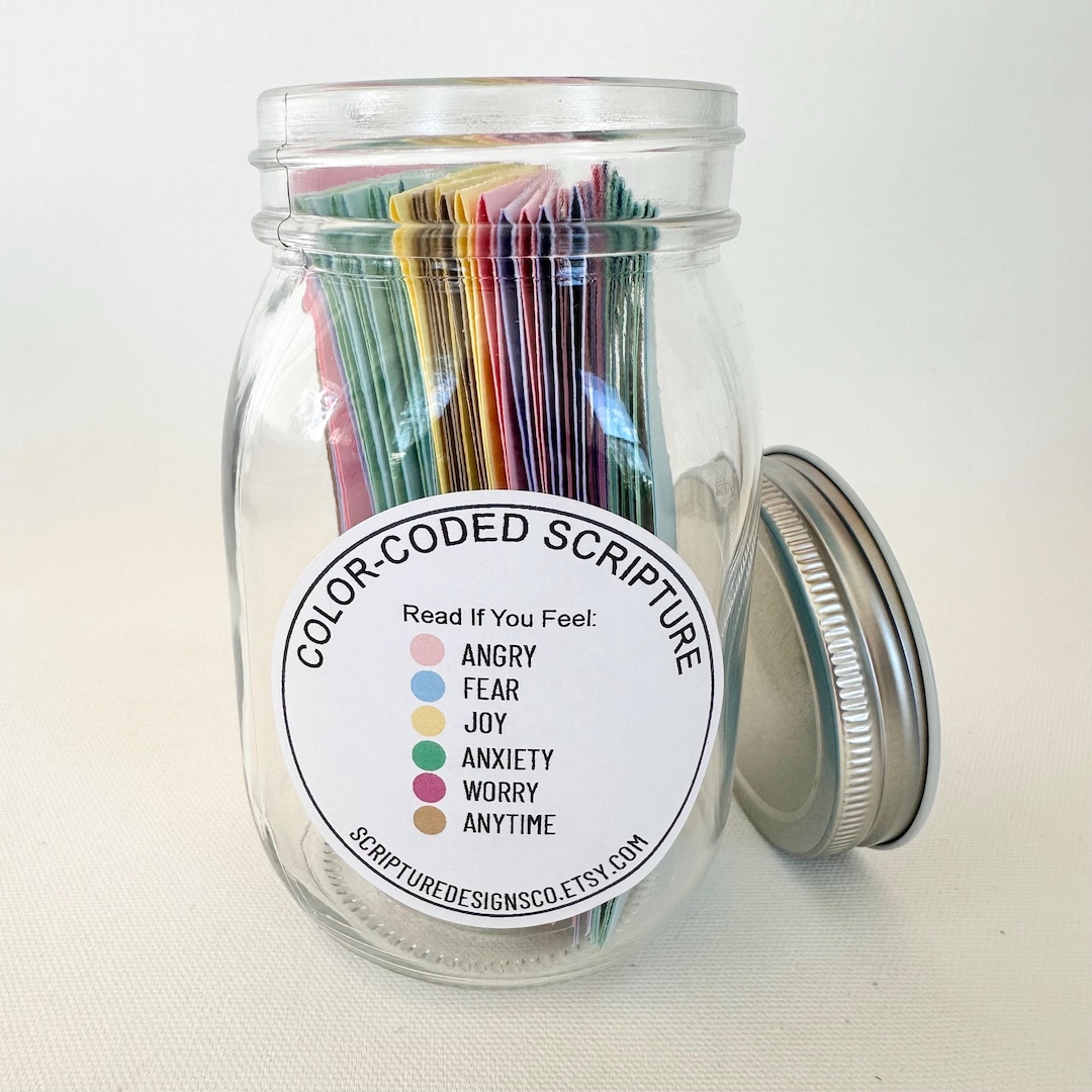 Read Me When Jar Color-coded Scriptures for Emotions Bible Verse Jar ...