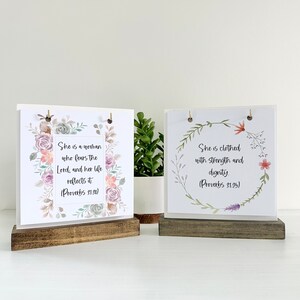 Proverbs 31 Woman, Scripture Cards With Stand, Gift for Mom, Gift for ...