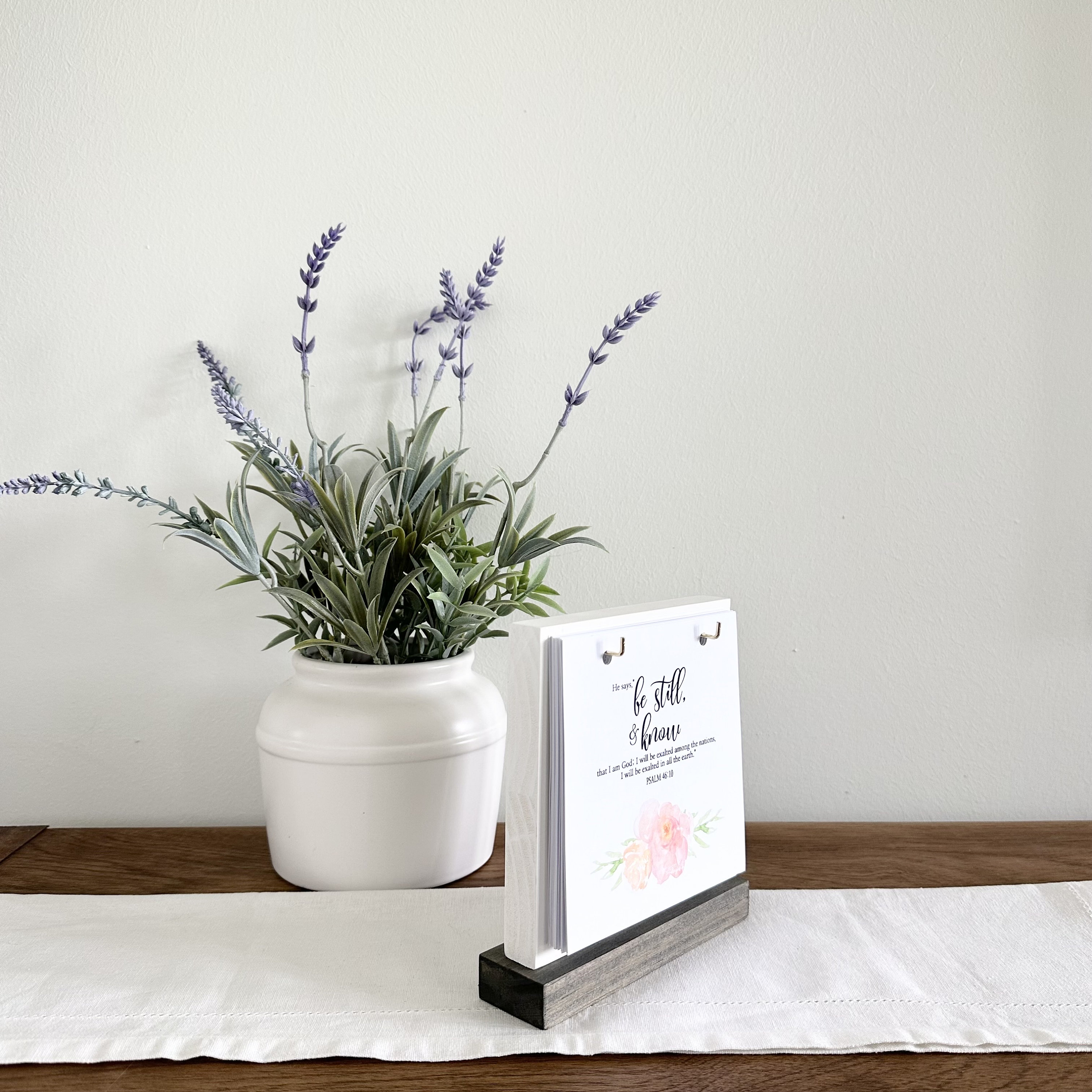 Scripture Cards With Wood Holder, Bible Verse Card Set With Stand ...