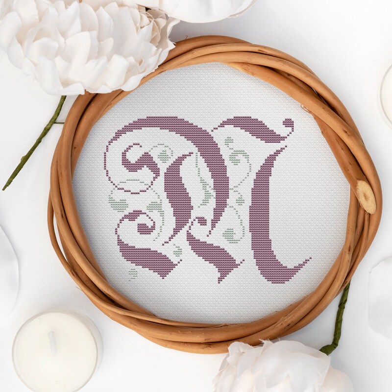 Crossstitch Monogram - Etsy