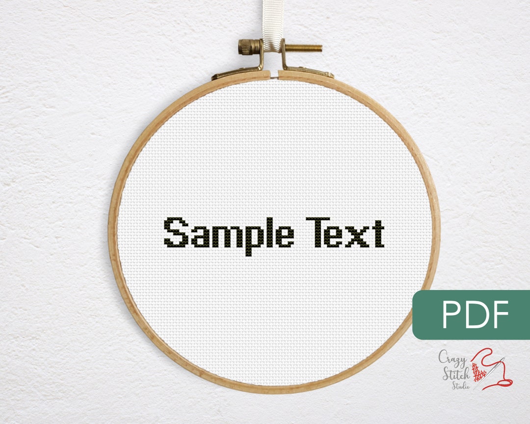 Small Cross Stitch Alphabet. Easy Crossstitch Font With Uppercase ...