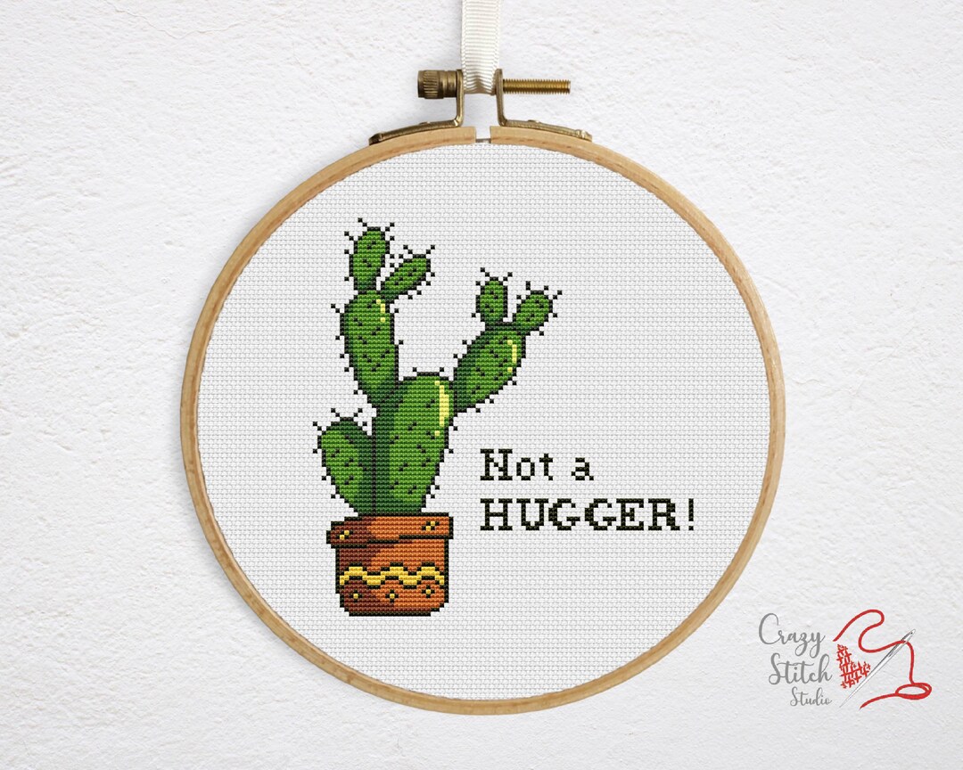 Cactus Cross Stitch Pattern PDF. Small Snarky Xstitch Quote. Funny ...