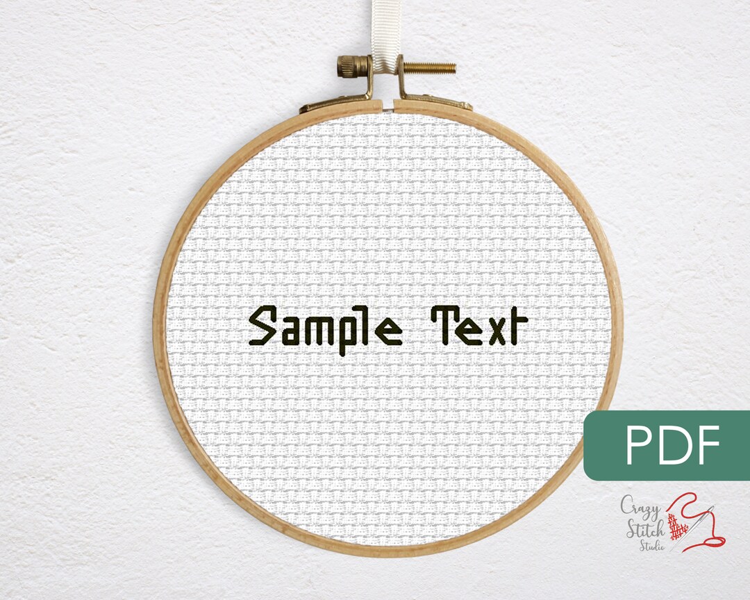Small Backstitch Alphabet. Easy Cross-stitch Font With Uppercase ...
