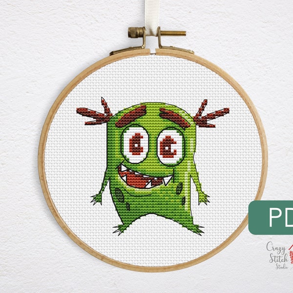 Monster Cross Stitch - Etsy