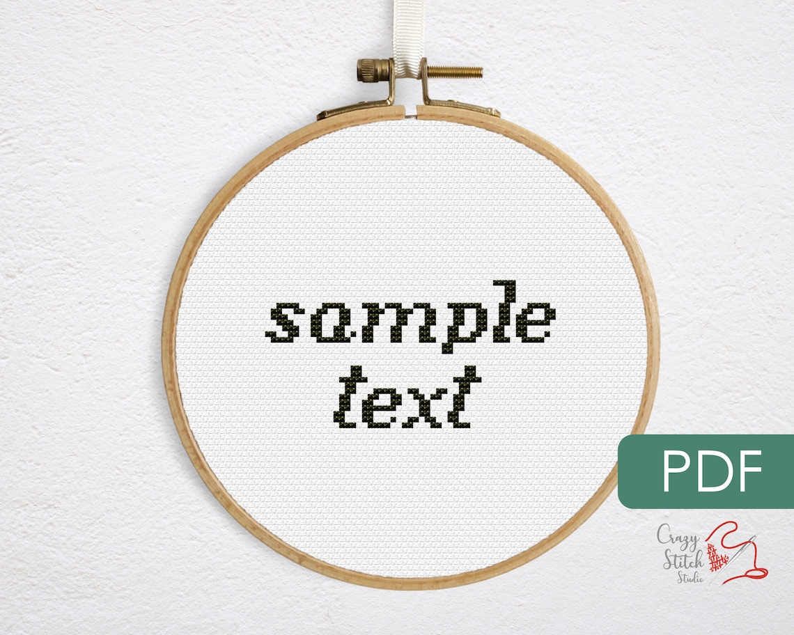 Cursive Cross Stitch Font Pattern Pdf. Easy Crossstitch - Etsy