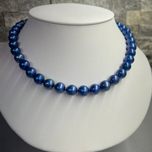 Royal Blue Freshwater Pearl Necklace - Etsy