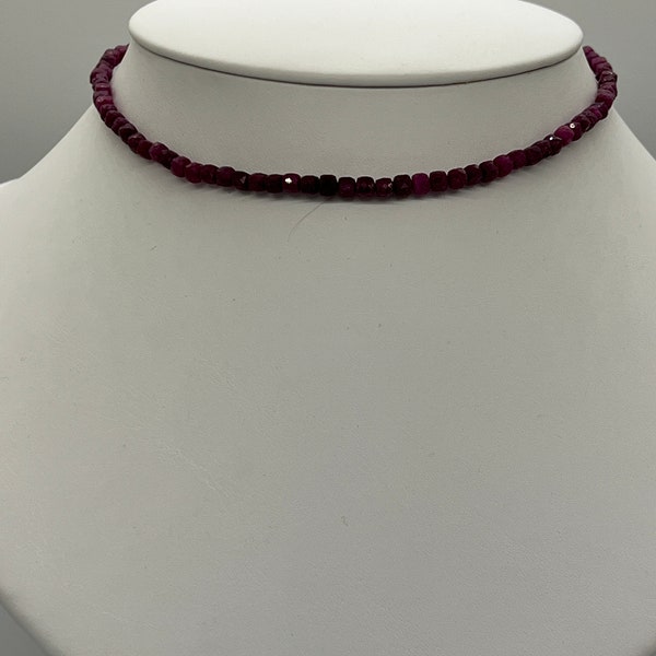 Ruby Beads Necklace - Etsy