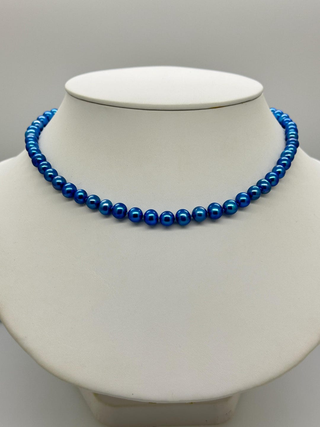 Royal Blue Freshwater Pearl Necklace - Etsy