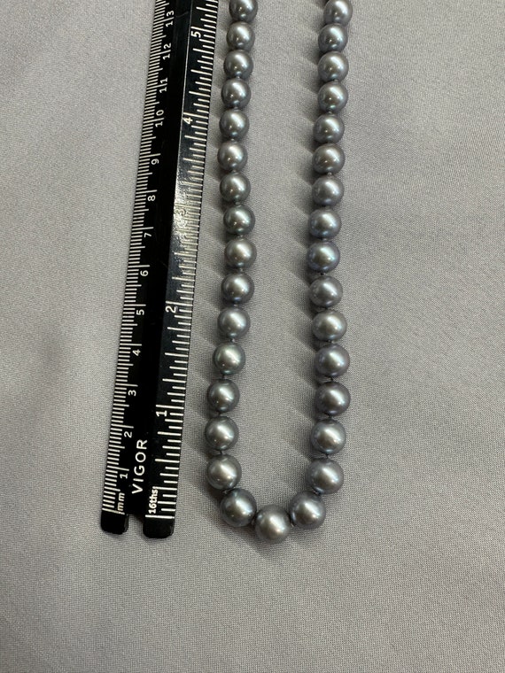 Gray Freshwater Pearl Necklace Etsy