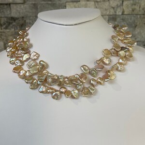 Pink Keshi Pearl Necklace - Etsy