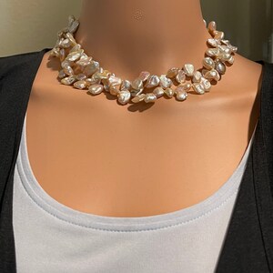 Pink Keshi Pearl Necklace - Etsy