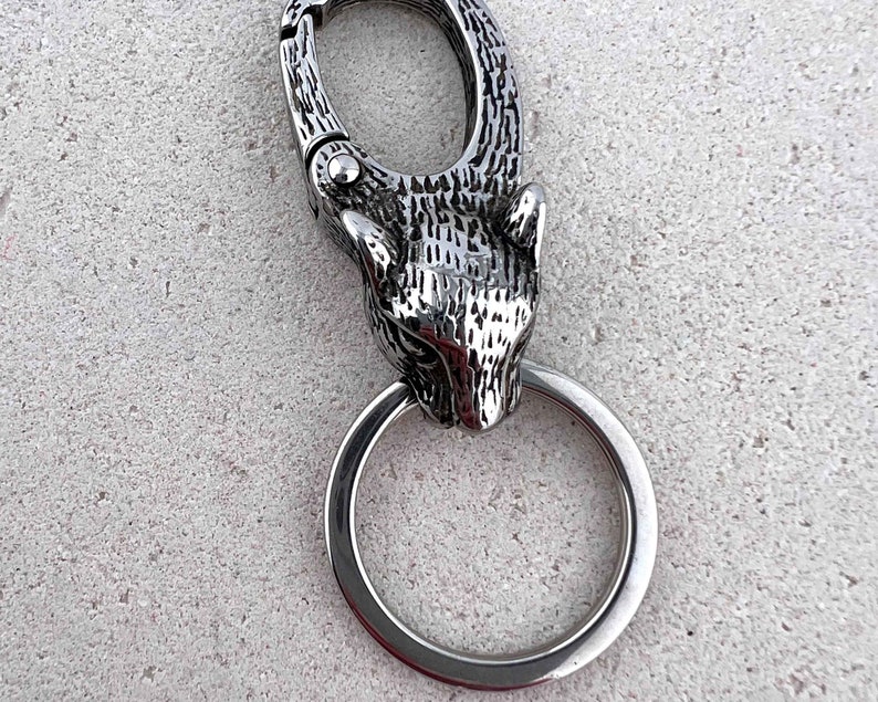 Panthera Head Carabiner Keychain, Durable Metal Key Holder, Gift for ...