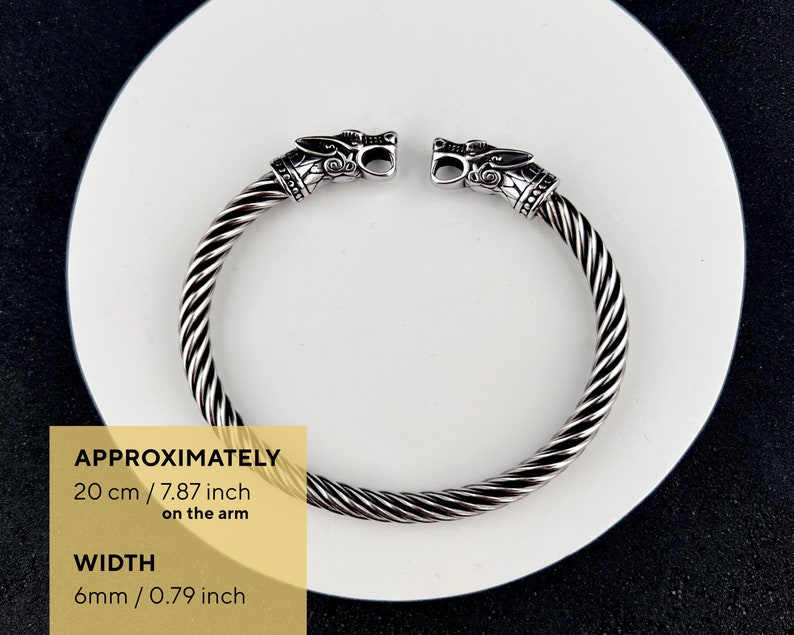 Viking Bracelet, Fenrir Arm Bracelet, Ring Armlet, Circlet Bangle ...