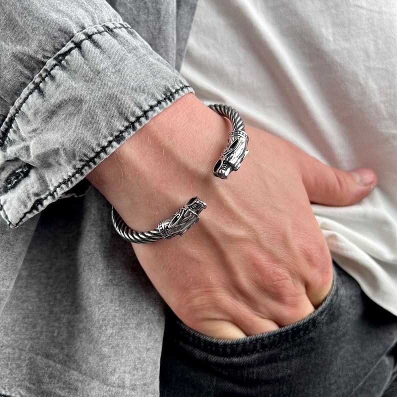 Viking Bracelet, Fenrir Arm Bracelet, Ring Armlet, Circlet Bangle ...