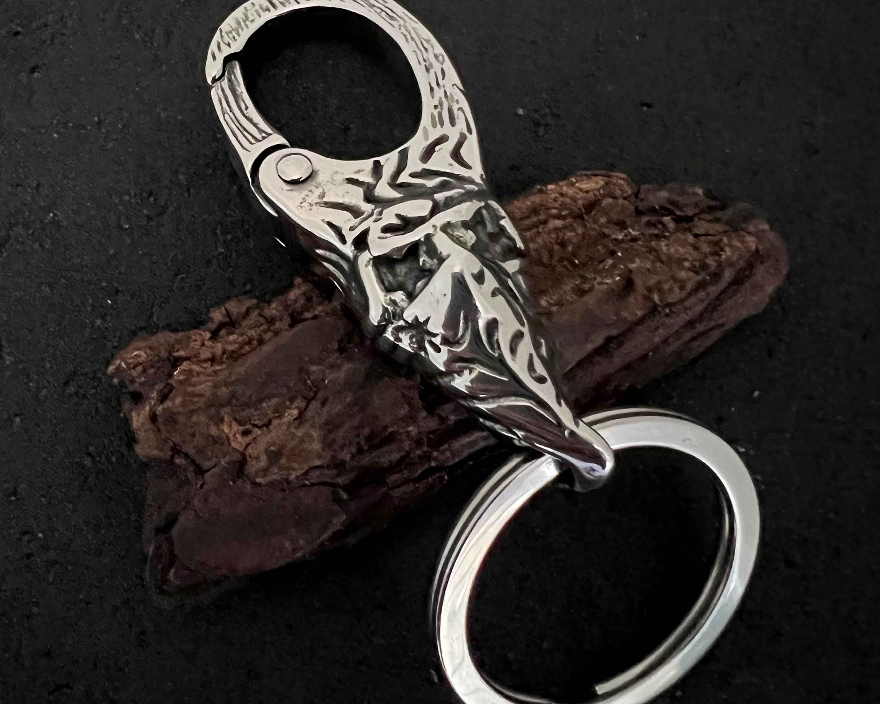 Mens Metal Keychain, Steel Keychain for Men, Stainless Steel Keychain ...