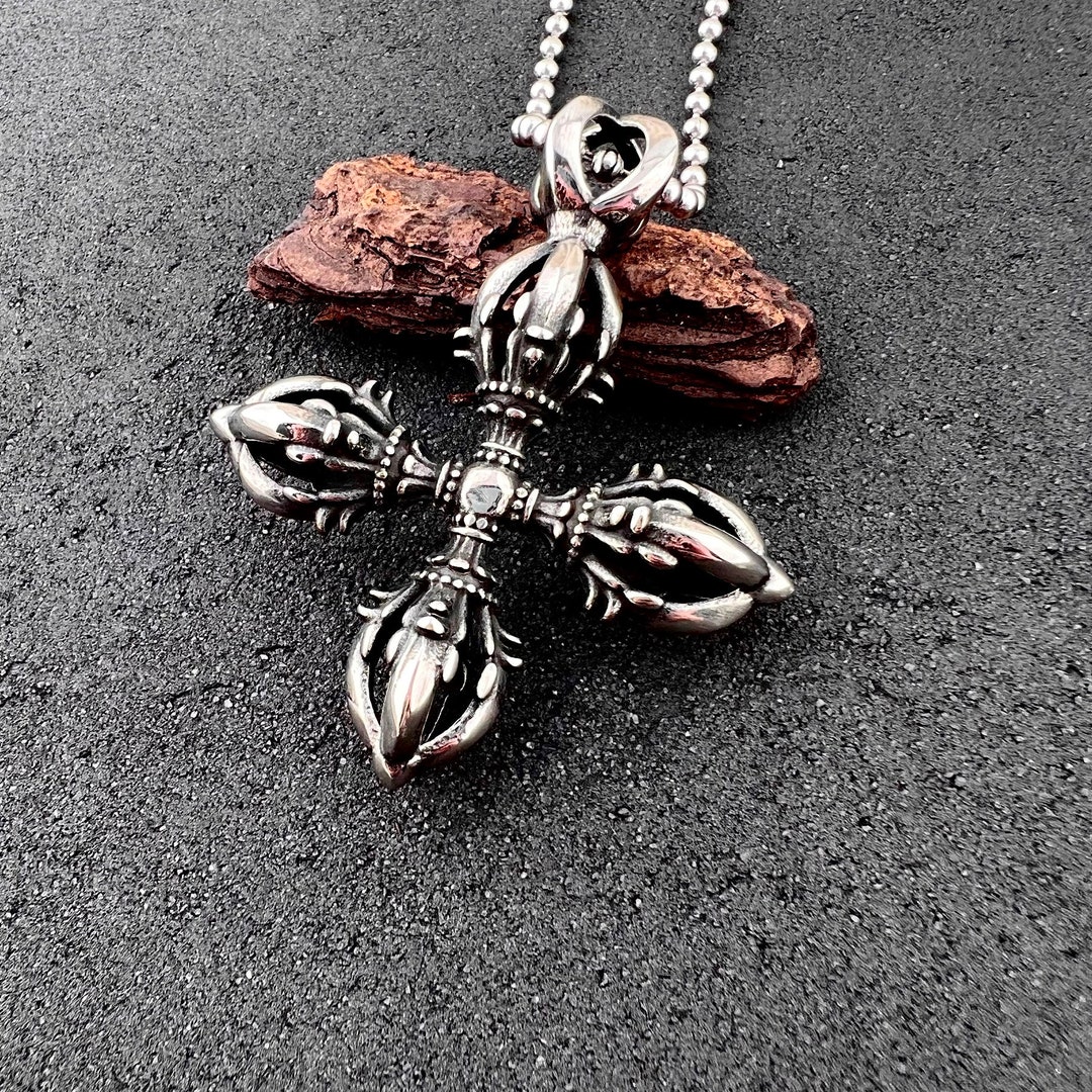 Gothic Style Cross Mens Pendant Unisex Pendant Necklace Cross Necklace ...