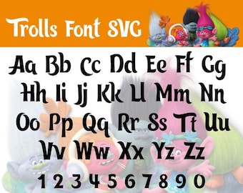 Trolls font | Etsy