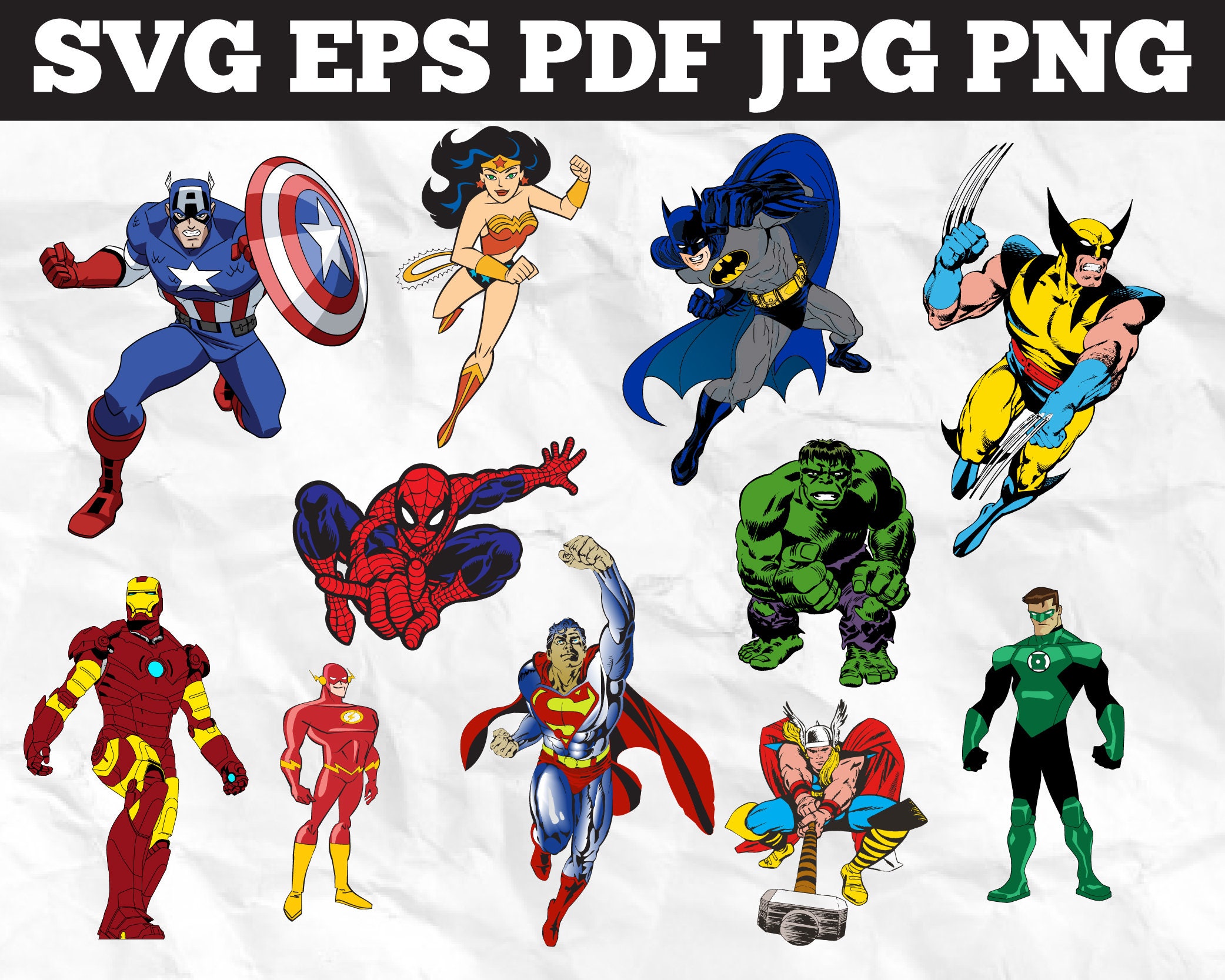 Marvel superhero SVG Dxf Eps Png Jpg Avengers Stan | Etsy