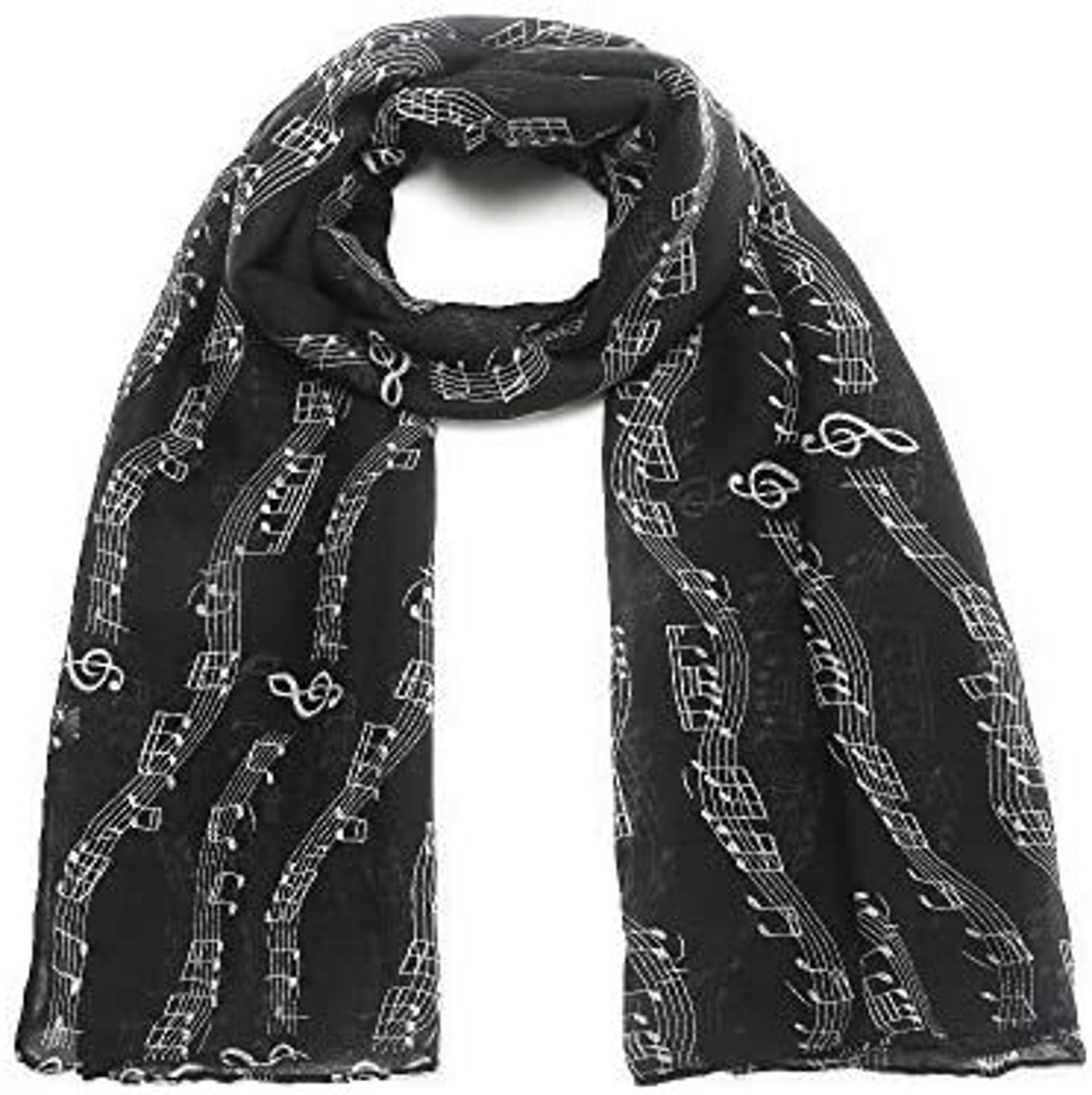 Music Print Scarf Musical Notes Classical Mozart Style - Etsy UK
