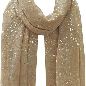 World of Shawls Sparkle Splash Effect Scarf Shawl Wrap for Casual ...