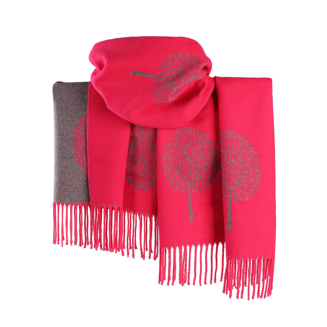 Thick Reversible Mulberry Design Winter Scarf Wrap Blanket Shawl Warm ...