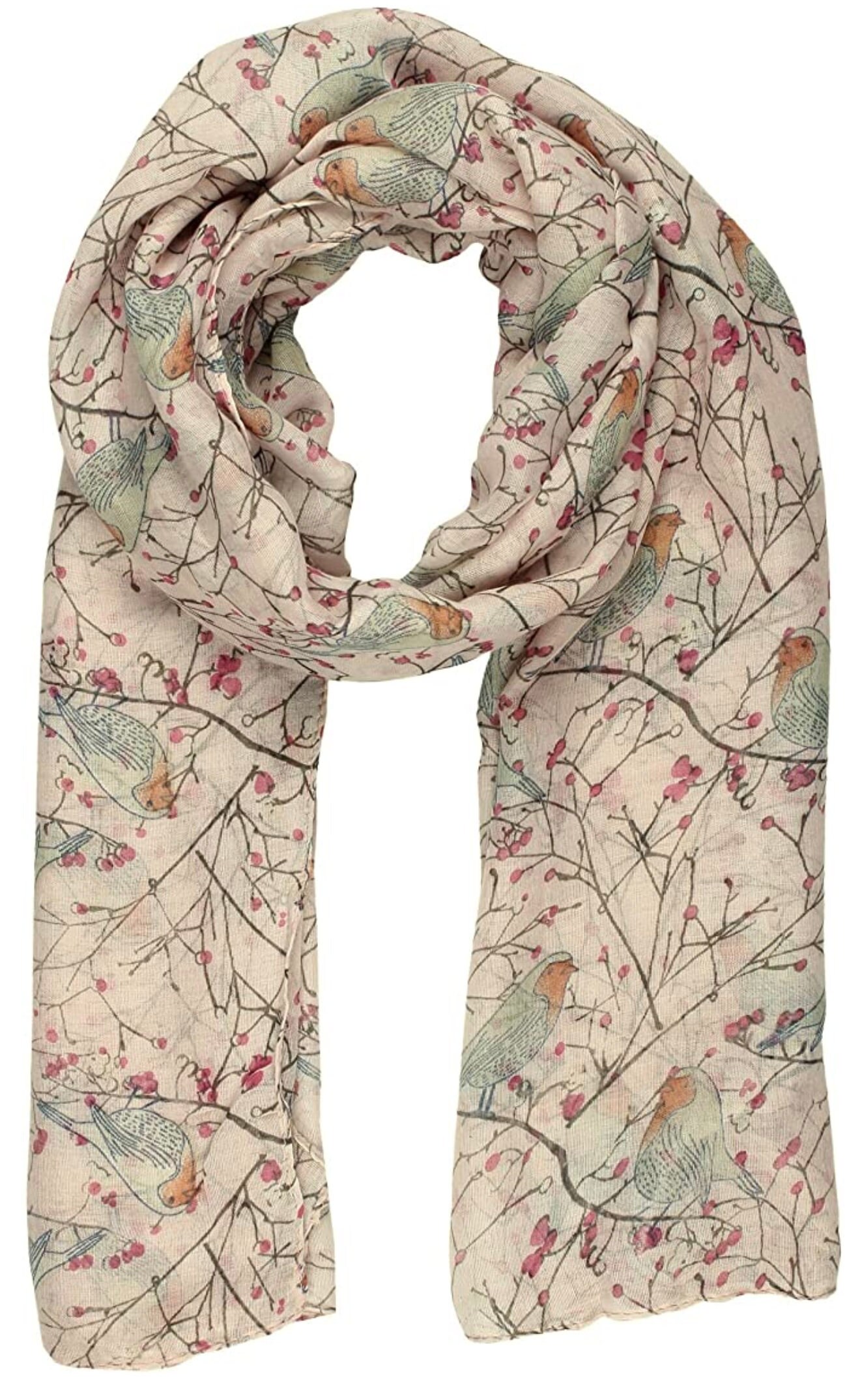 Festive Robin Bird Scarf Ladies Multi Way Large Soft Wrap - Etsy